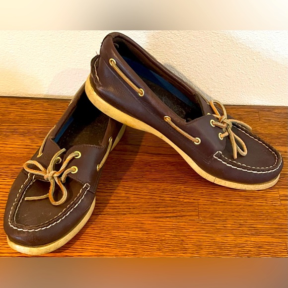 Sperry | Shoes | Brown Leather Sperry Top Sider Boat Dock Shoes Womens ...